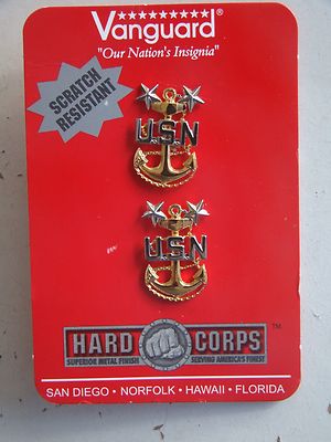 USN US NAVY E-9 MASTER CHIEF PETTY OFFICER MCPO SHIRT COLLAR RANK ...