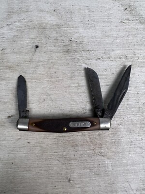 Schrade Old Timer 840T Pocket Knife Stainless Steel Blade Delrin Handle ...