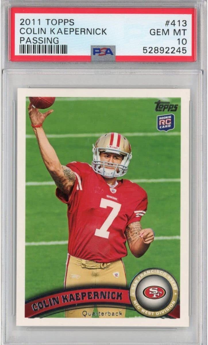 Graded 2011 Topps Colin Kaepernick #413 Passing Rookie RC Football Card ...
