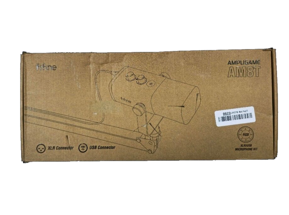 FIFINE USB Ampligame Microphone Kit AM8T for Gaming Streaming USB-C XLR ...