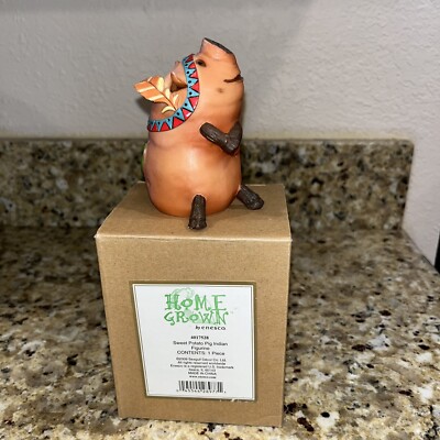 Home Grown by Enesco Sweet Potato Pig Indian Figurine 4017528 With Box ...