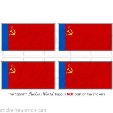 RUSSIA Russian SFSR Flag, USSR Vinyl Bumper-Helmet, Decals Stickers 2 ...