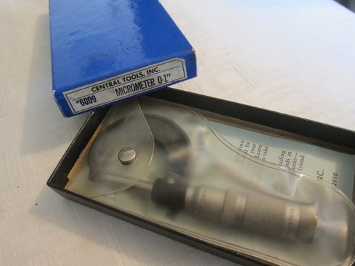 Central Tools 6009 Micrometer 0-1” Tool Original Box Instructions | eBay