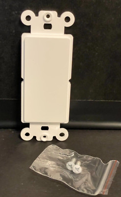 White Decora Wall Plate Insert Blank 301-1005 Prompt FREE USA Shipping ...