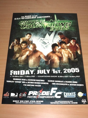 Pride Fc Critical Countdown 2005 Poster Wanderlei Silva Kazushi ...