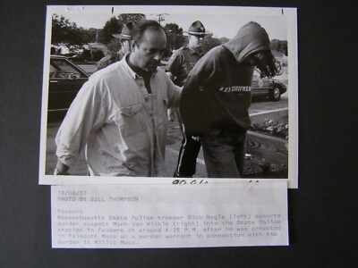 Glossy Press Photo 1993 MA P O Rick Nagle Escorts Murder Susp Mark Van ...