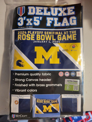 2024 Rose Bowl Michigan Wolverines Semi Final 3x5 Flag | eBay