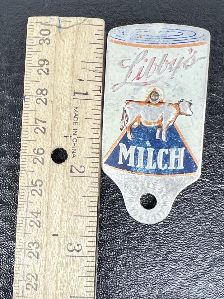 Vtg German Libby’s Milch Evaporated Milk Advertisement Can Opener ...
