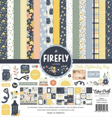 "Firefly" 12 x 12 paper w/ sticker sheet w/ 6 x 6 paper pad by Echo ...