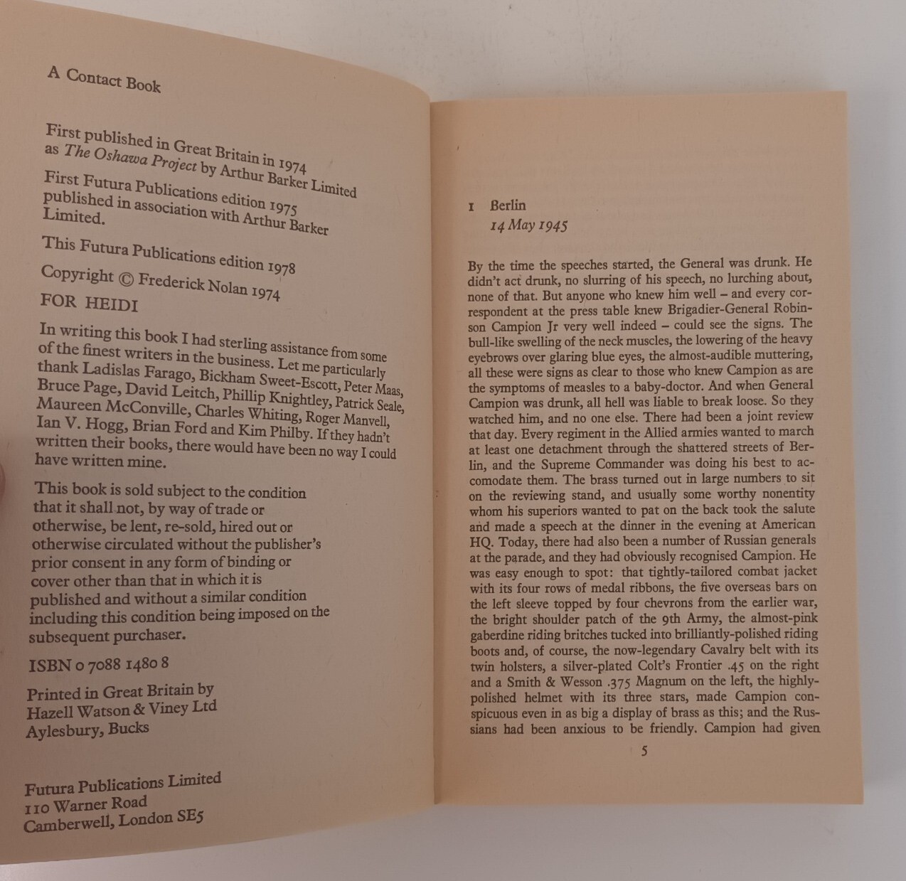 Brass Target By Frederick Nolan 1978 Paperback Book | eBay Australia