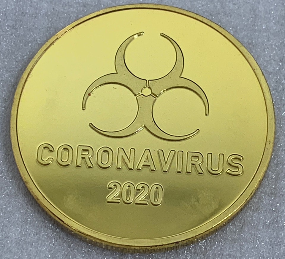 * 2020 Pandemic Challenge Coin COV!D Gold Trim in Airtight Capsule | eBay