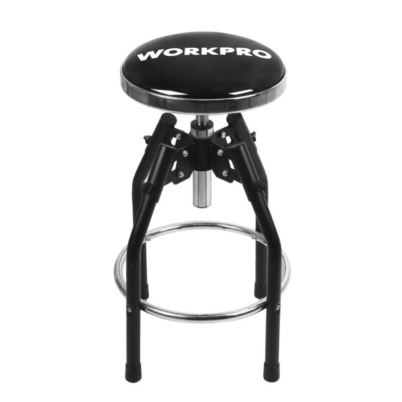 WORKPRO Swivel Bar Stool 360 Degree Work Seat Hydraulic Adjustable Shop ...