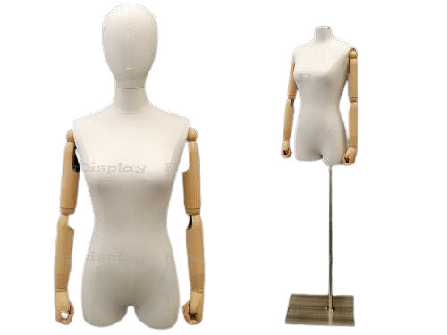 Roxy Display ‎JF-F1WLARM +BS-05 Linen Female Foam Dress Form for sale ...