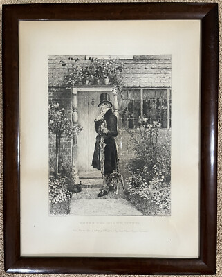 1889 W. Dendy Sadler W.H. Boucher Etching Print Where The Widow Lives ...