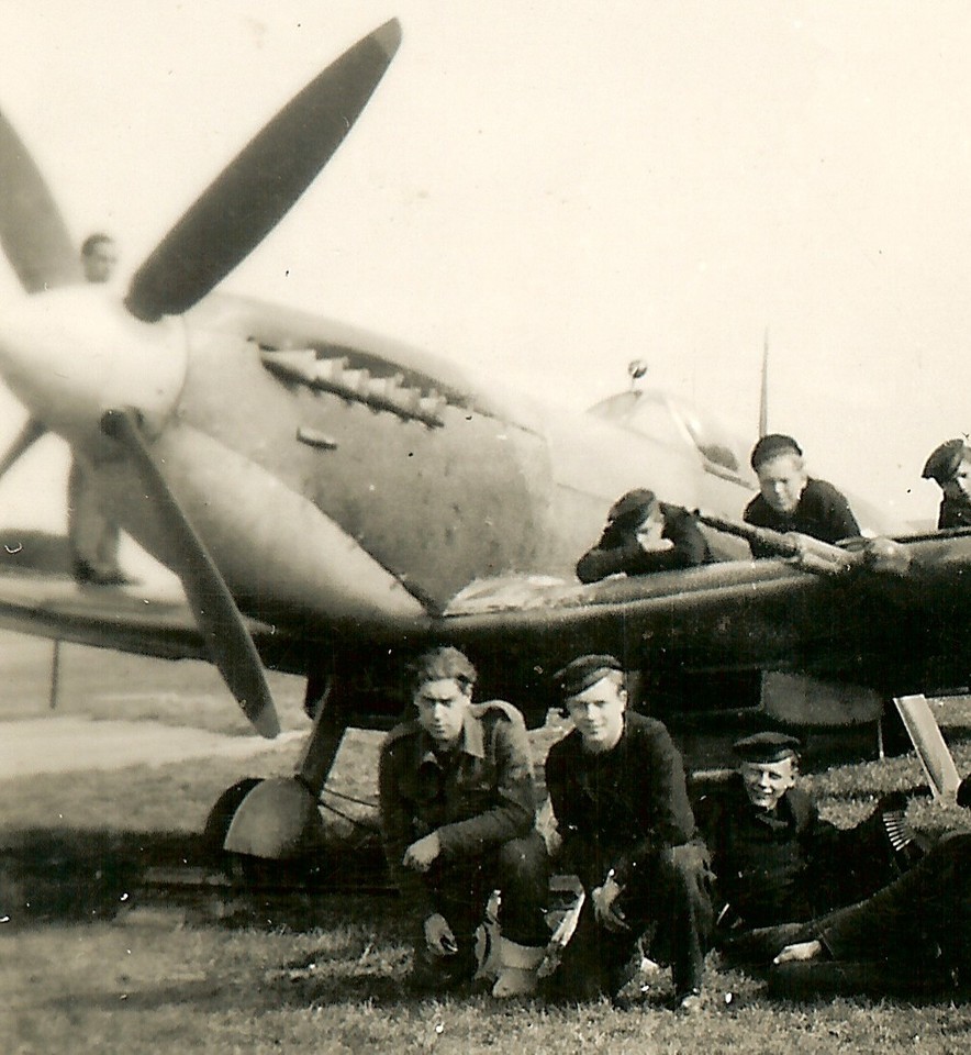Org. Photo: British RAF Spitfire MK.Vc Fighter Plane Parked on Airfield ...