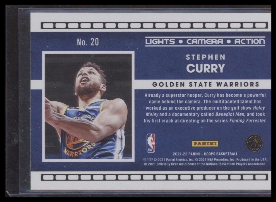 2021-22 Hoops Winter #20 Stephen Curry Lights Camera Action Holo | eBay