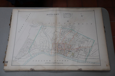 1893 Montgomery County, PA Atlas Map Pottstown, Pottsgrove, Chester ...