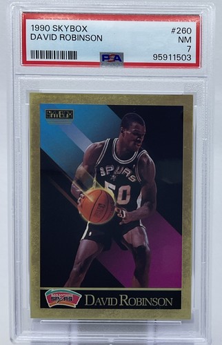 David Robinson PSA 7 - 1990 Skybox - The Admiral - Spurs - Navy - Hall ...