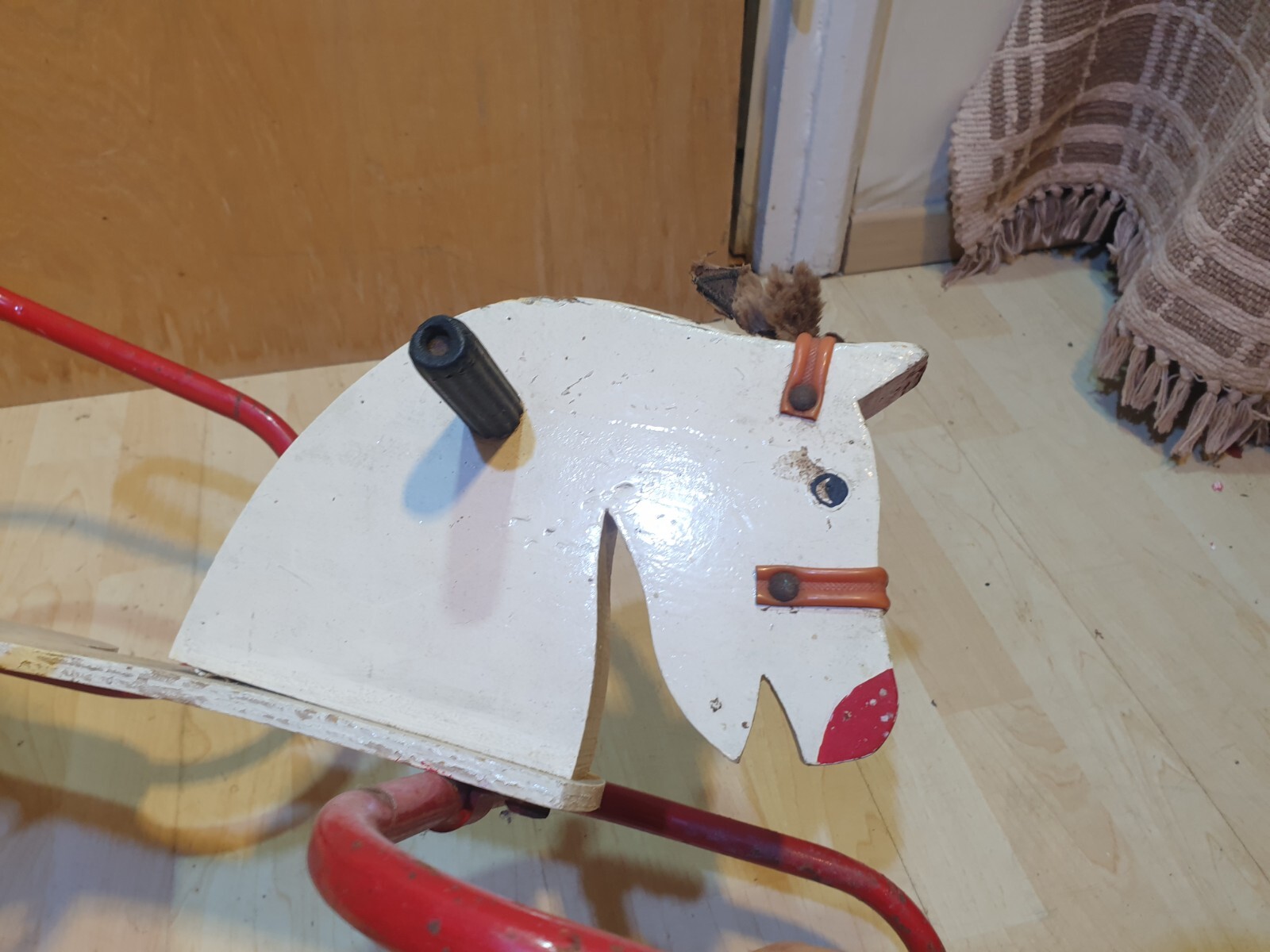 Vintage Mobo Mid Century Childs Toy Rocking Horse Metal Frame Shop Prop ...