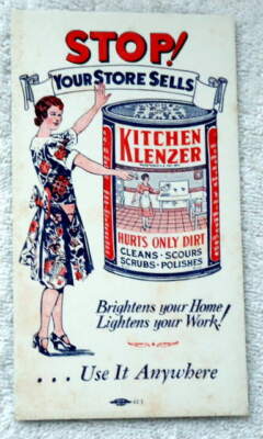VINTAGE STOP YOUR STORE SELLS KITCHEN KLENZER INK BLOTTER #2Q | eBay
