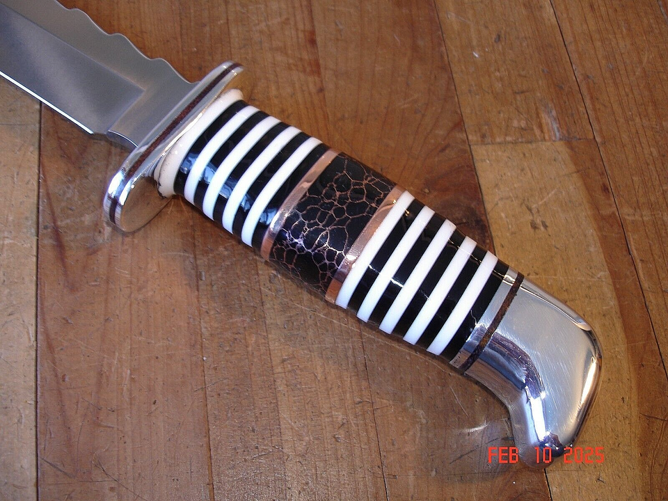 SUPERB JOE HOUSER CUSTOM BUCK KNIFE 119 SPECIAL 75TH 420HC BLADE LUCITE ...