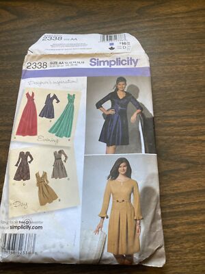 Simplicity Sewing Pattern 2338 Misses Day & Evening Dress Size AA 10-18 ...