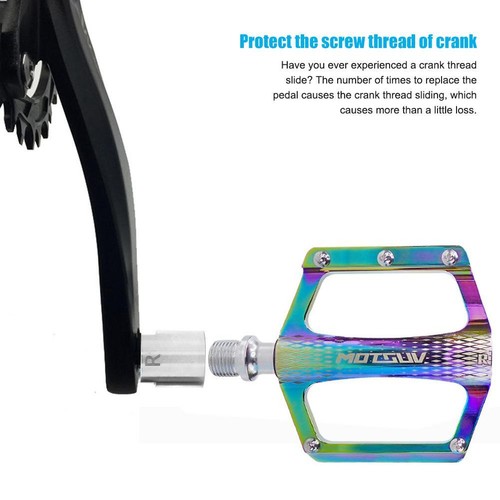 1 Pair MTB Bicycle Pedal Axle Extension Steel Pedal Bolt Spacer (Silver ...