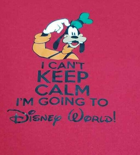 I Cant Keep Calm Im Going to Disney World Red T-shirt Youth Large Goofy ...