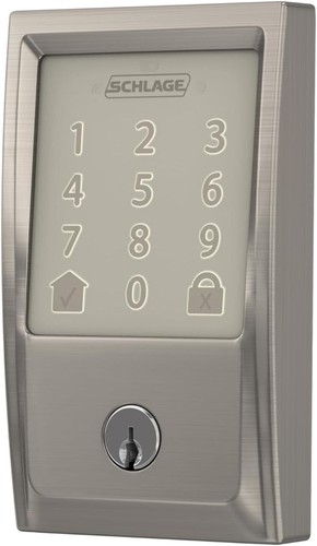 NEW Schlage Encode Smart Wi-Fi Deadbolt with Century Trim in Satin ...