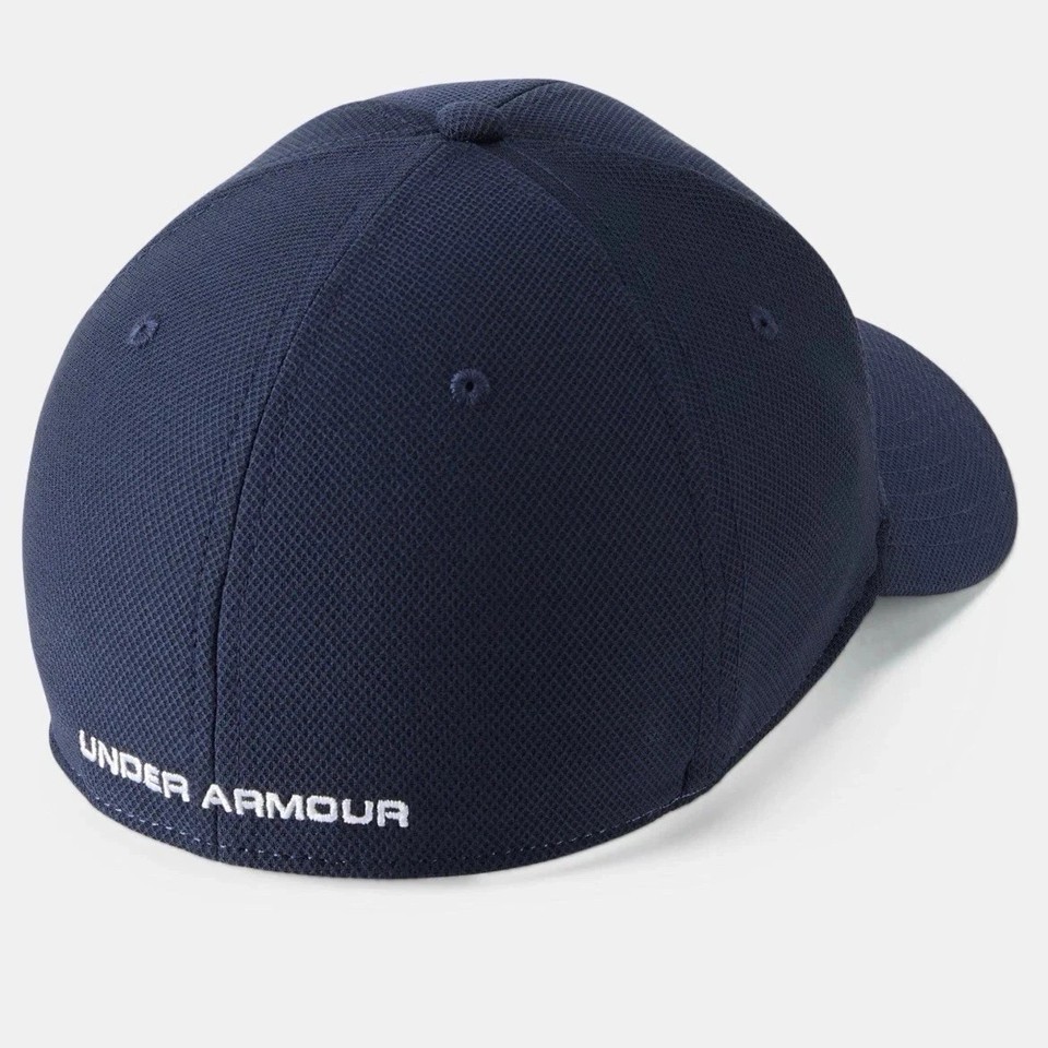 NEW! Under Armour UA Blitzing 3.0 Stretch Fitted Cap Hat - Navy White - Sz M/L | eBay