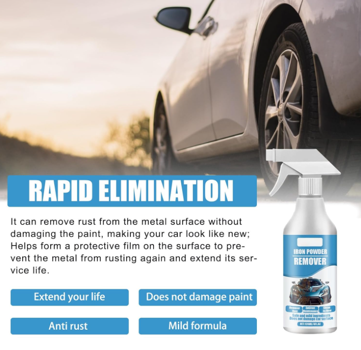 Car Rust & Iron Particle Remover Spray,Rust Remover for Metal,Iron ...