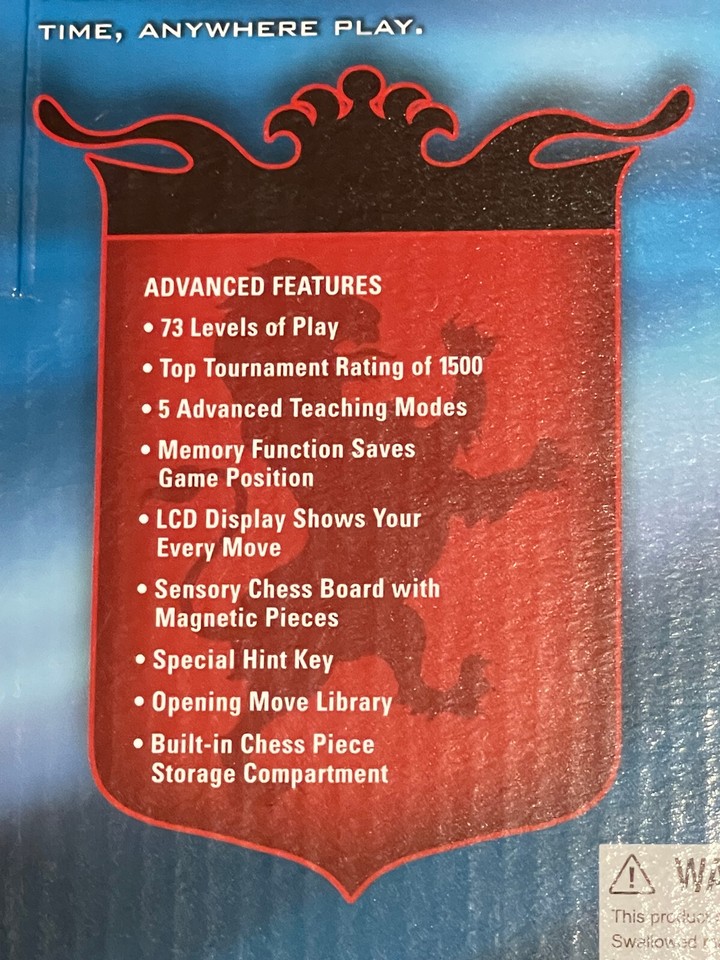 SABER IV COMPUTER Chess Set - BRAND NEW in BOX - never used - Top of ...