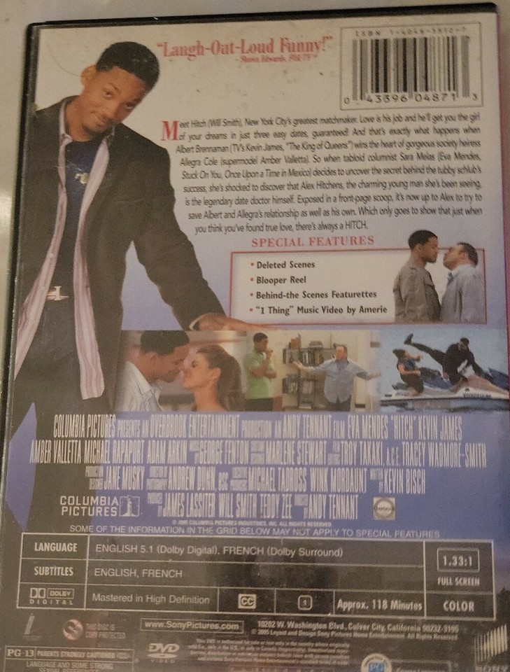 Hitch (DVD, 2005, Full Frame) 43396048713| eBay