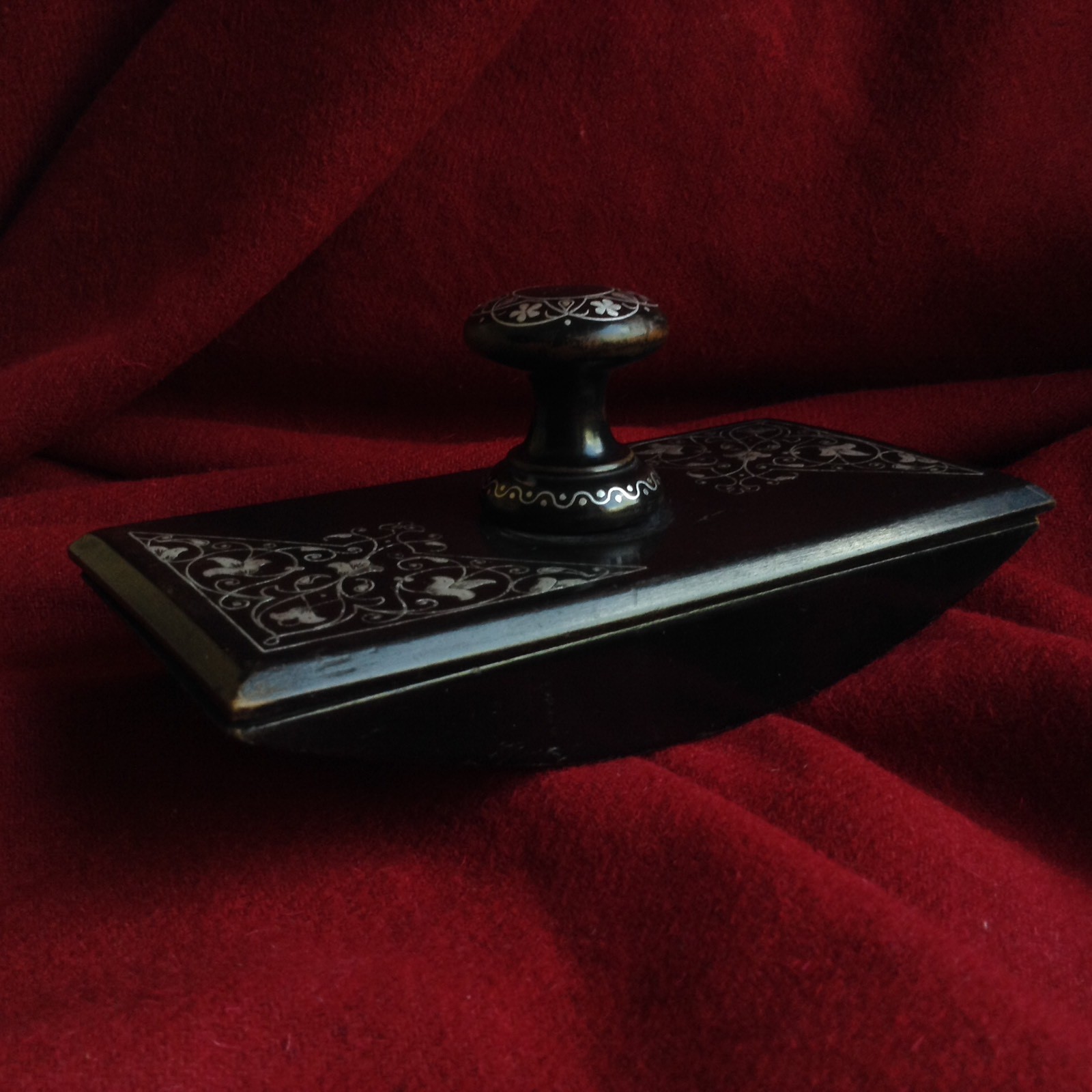 Antique Calligraphy Ink Blotter Fountain Pen Inlaid Silver Artwork ...