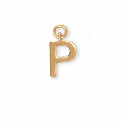 Gold-plated Sterling Silver Polished "P" Charm | eBay