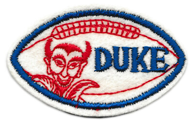 1960'S DUKE BLUE DEVILS NCAA COLLEGE FOOTBALL VINTAGE 2.75" TEAM PATCH ...