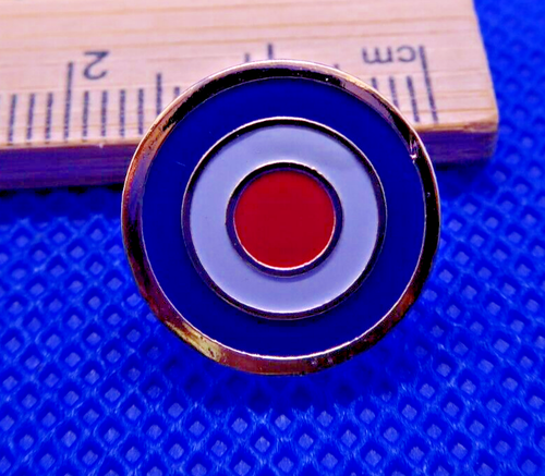 Pin Badge - RAF Roundel Symbol Lapel Target Metal Enamel in Clear Poly ...