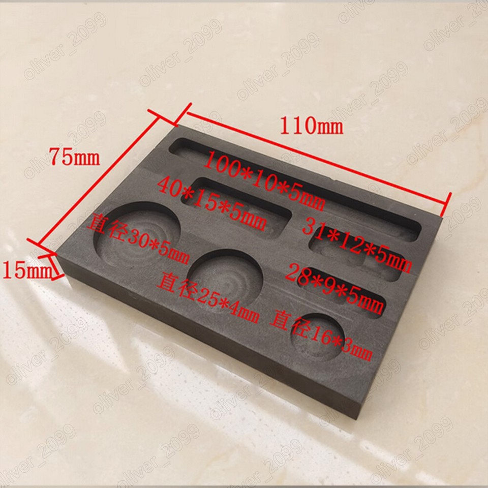 1pcs Irregular Graphite Mold Porous Crucible Metal Ingot Gold and ...