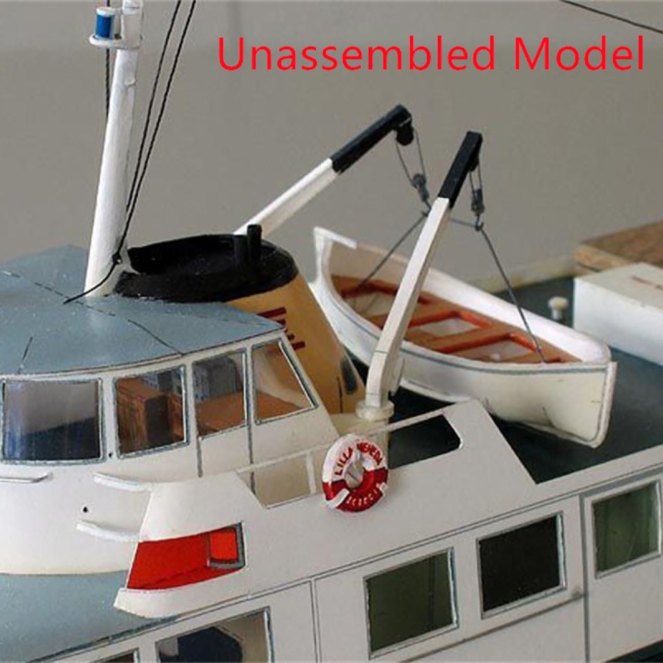 3D DIY PAPER MODEL 1/100 Scale Polish Baltic Fleet Coastal Ferry Lilla ...