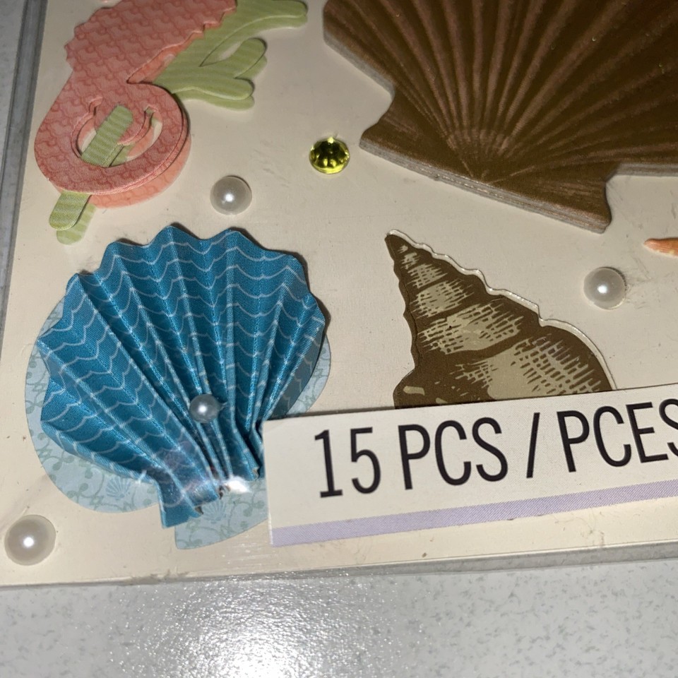 NEW K & Company Dimensional Stickers 15 Pcs Sea Life Shells Seahorse ...