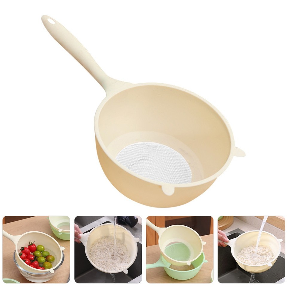 Large Plastic Mesh Strainer Colander Basket for Rice Washing and Food ...