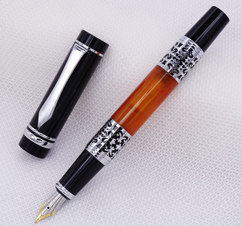 Yiren Celluloid Fountain Pen Luxurious Flower Pattern Medium Nib ...