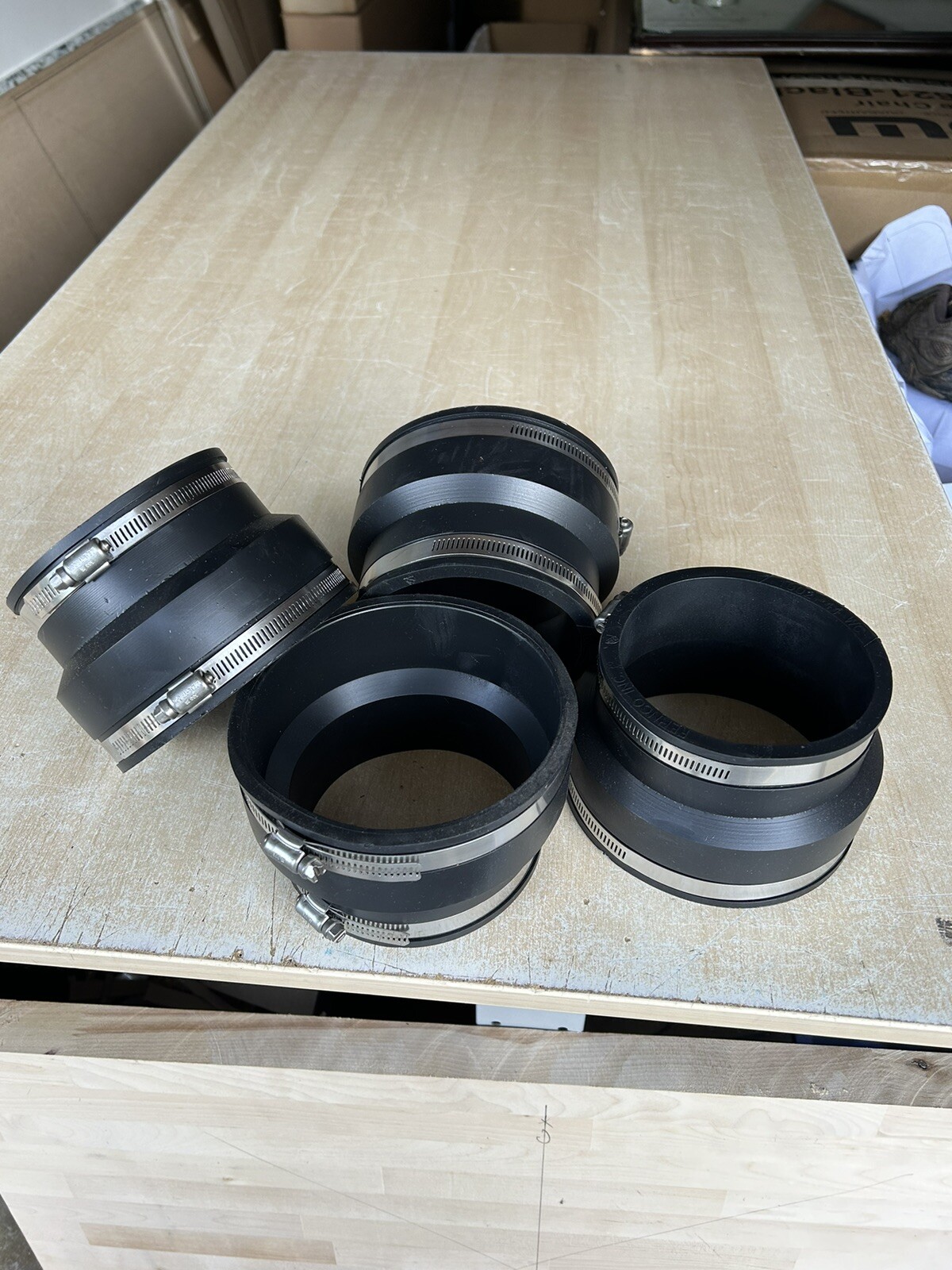 FERNCO 4”x4” Rubber Coupling P1002-44. Clay to PVC Fitting. NEW. | eBay