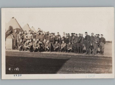 RPPC Postcard Army Military Group Photo w Tents 1933 | eBay