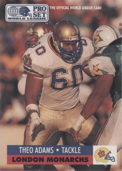 1991 Pro Set WLAF - #69 Theo Adams, Theo Adams (RC) for sale online | eBay