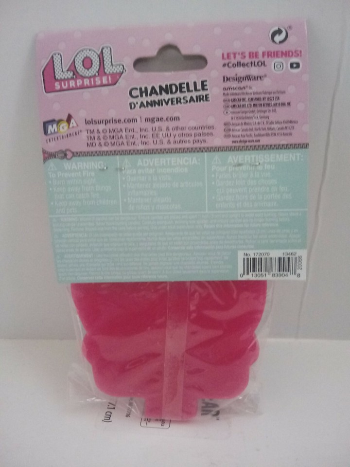 LOL SURPRISE CAKE CANDLE ~ Birthday Party Supplies Decoration Pink | eBay