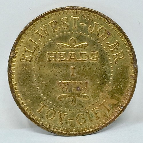 Vintage Ellwest-Jolar Amusement Centers Heads I Win Tails I Lose Coin ...