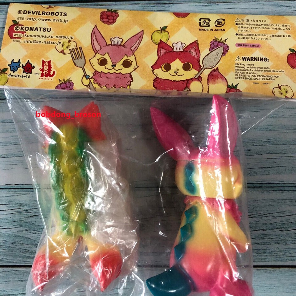 KONATSUYA Mimira Fluffy Negora Devilrobots SOFUBI Figure SOFT VINYL ...