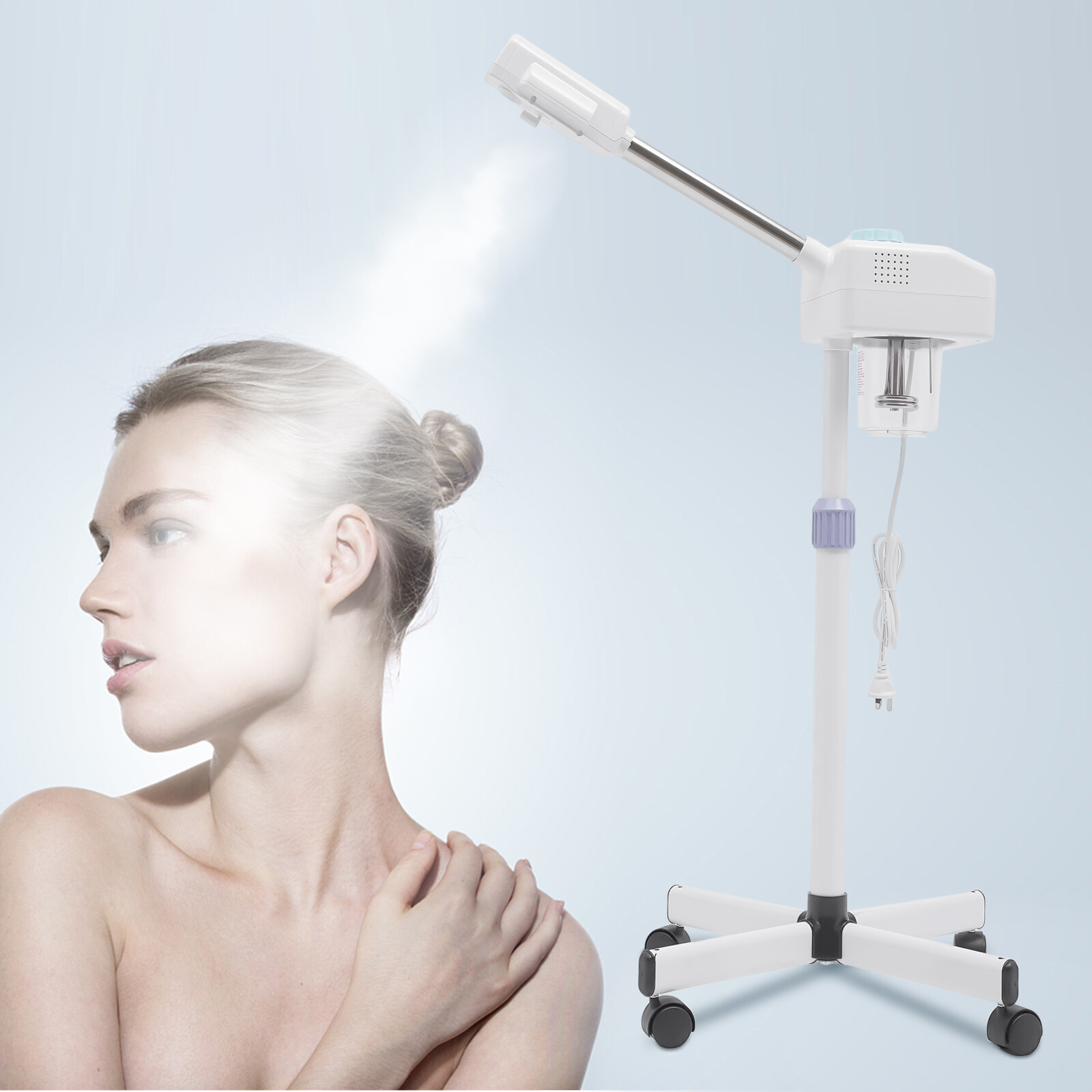 Ozone Facial Steamer SPA Salon Face Humidifier 360° Adjustable 800 W 85 ...