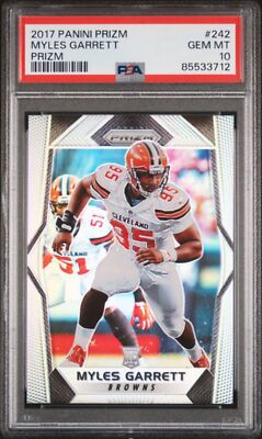 Graded 2017 Panini Prizm Myles Garrett #242 Rookie RC Football Card PSA ...